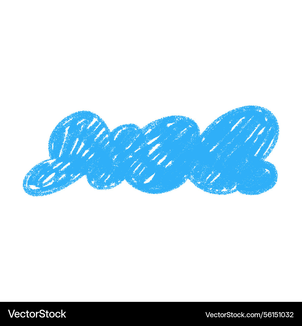 Pastel crayon clouds with chalky texture Vector Image