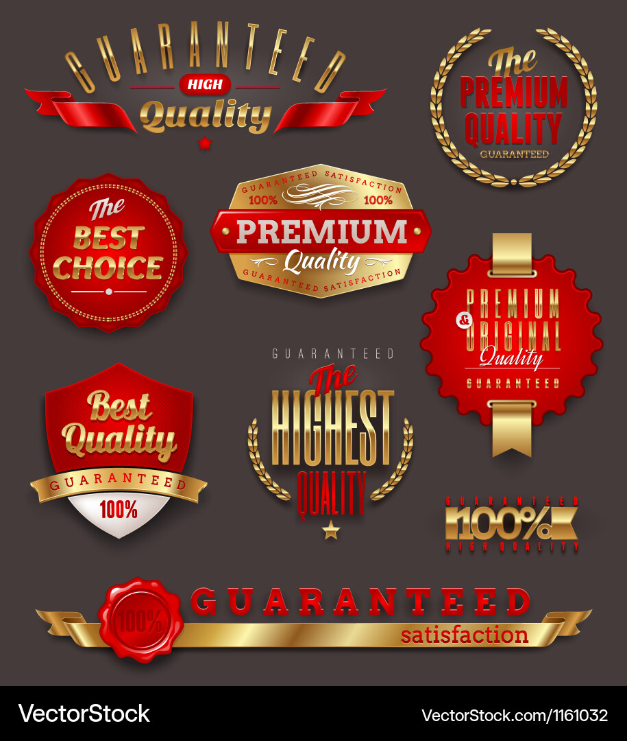 Premium Golden Awards & Certificates Vector Image