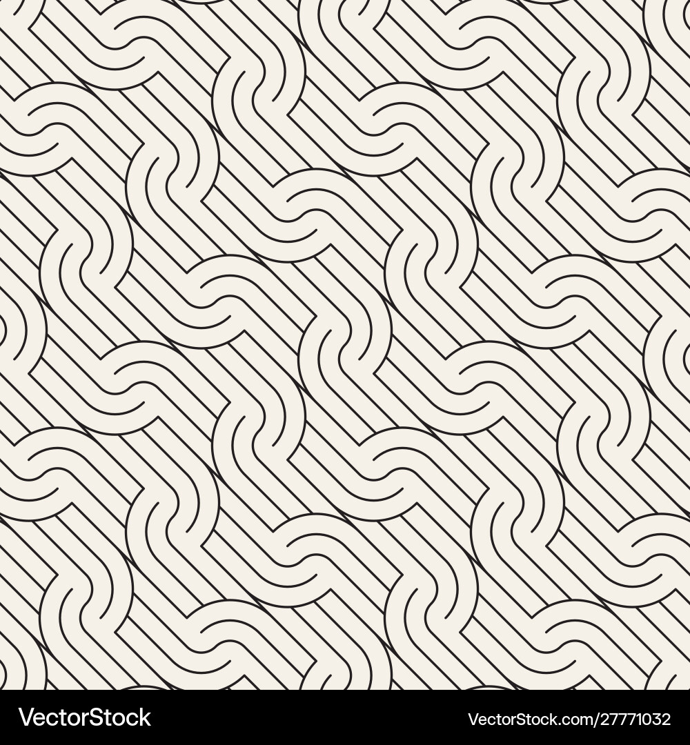 Seamless pattern geometric rounded stripes Vector Image