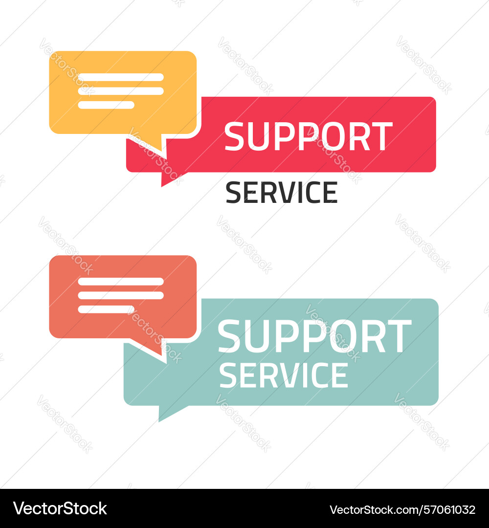 Support service hotline logo icon graphic set Vector Image