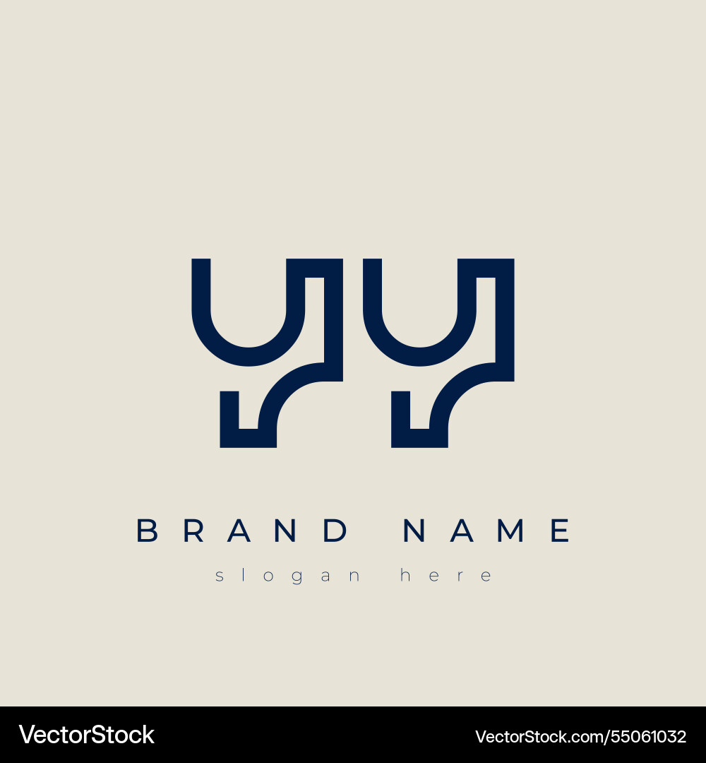 Yy alphabet letter icon logo Royalty Free Vector Image