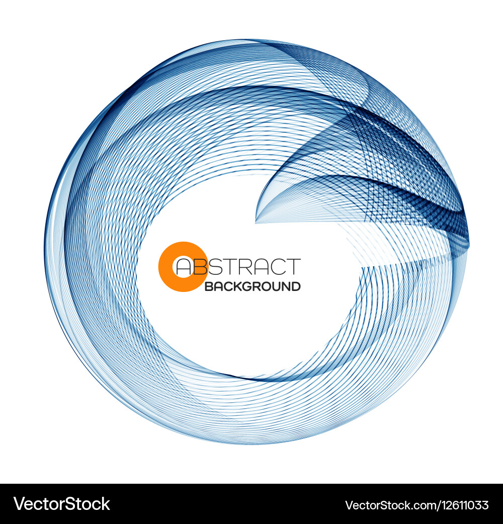 Abstract Blue Wave Background Royalty Free Vector Image