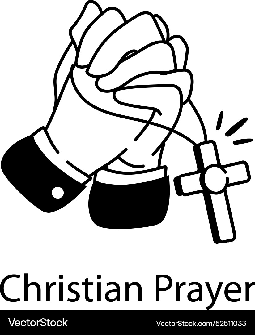 Christian prayer Royalty Free Vector Image - VectorStock
