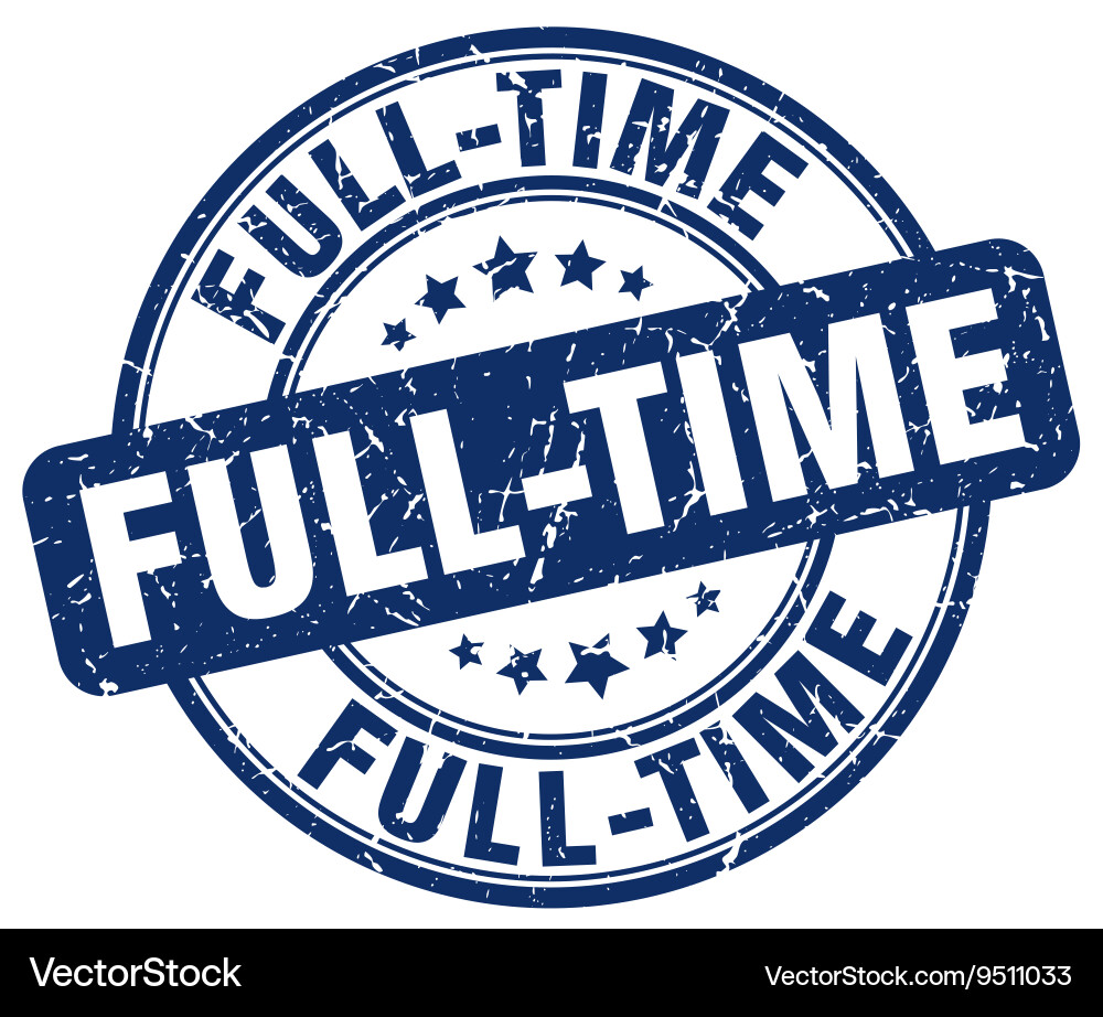 Full-time stamp Royalty Free Vector Image - VectorStock