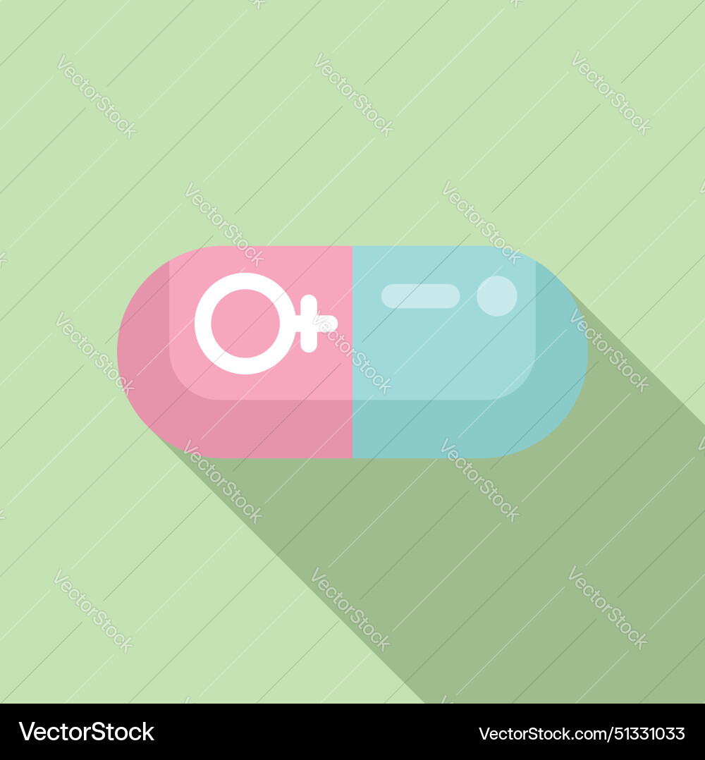 Gender equality concept pill icon Royalty Free Vector Image