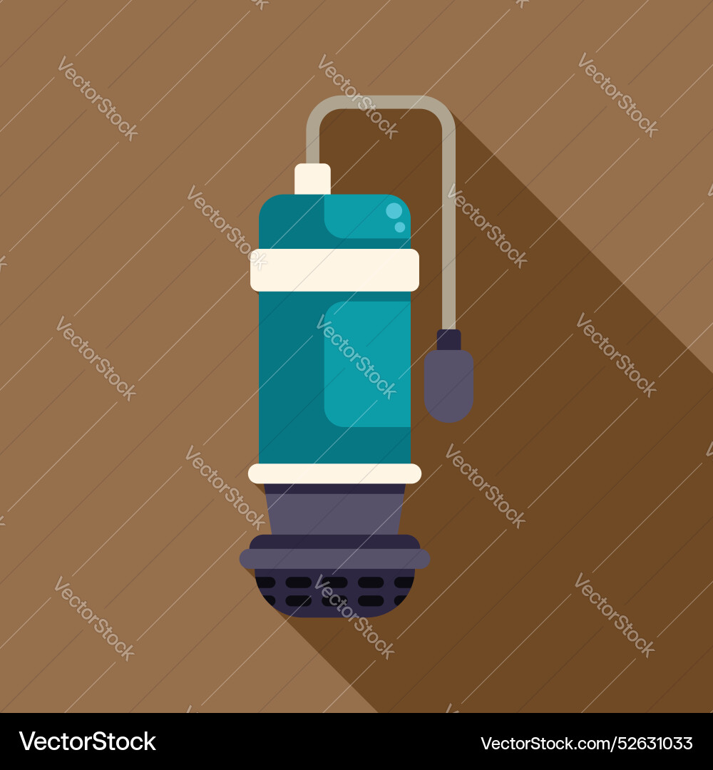 Submersible water pump for deep wells extracting Vector Image