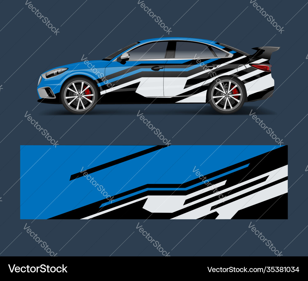 Car decal graphic wrap vinyl sticker Royalty Free Vector