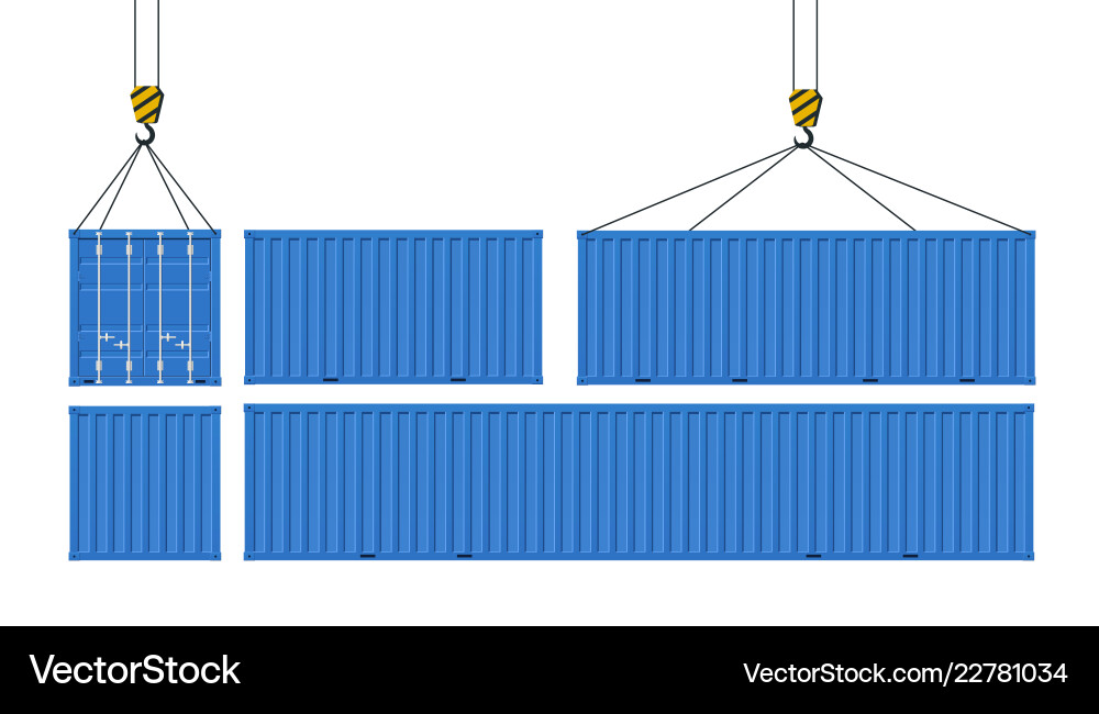 Cargo Containers for Shipping Royalty Free Vector Image
