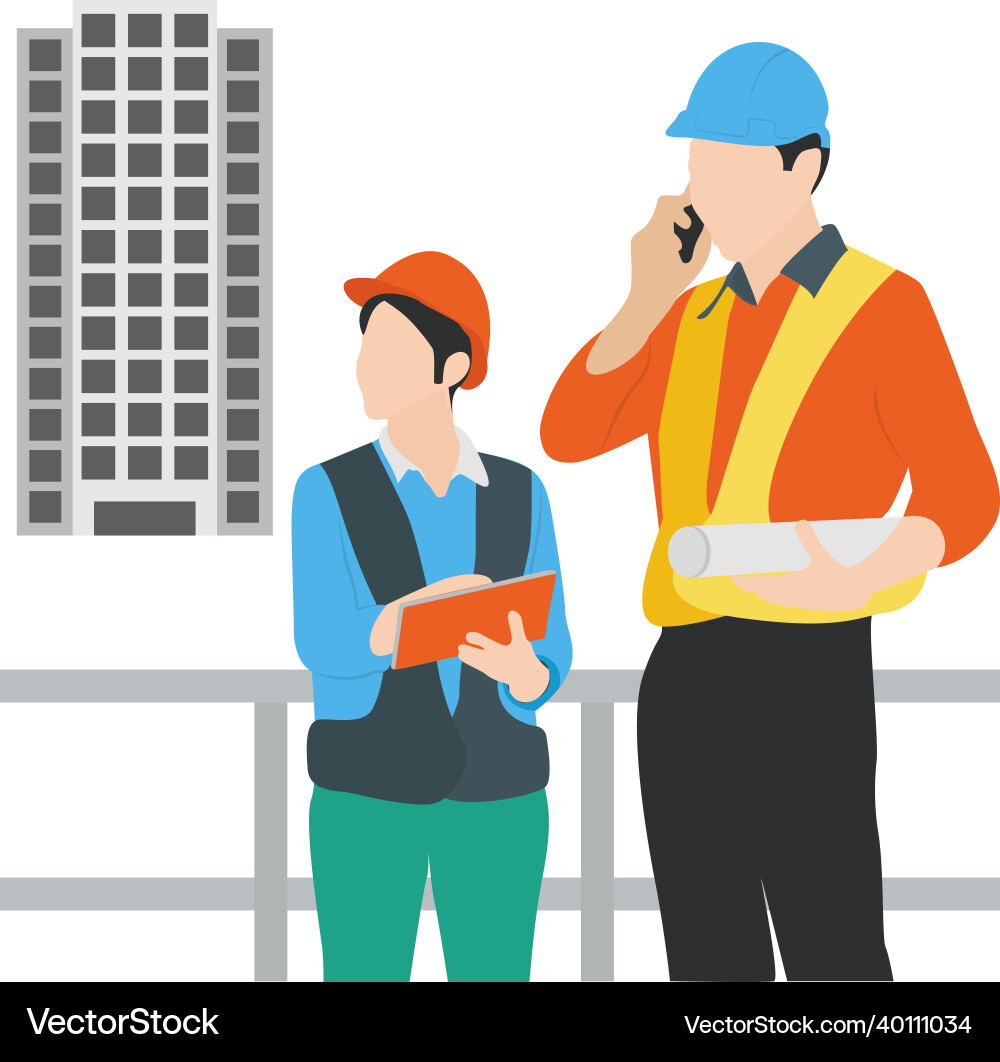 Construction supervisor Royalty Free Vector Image
