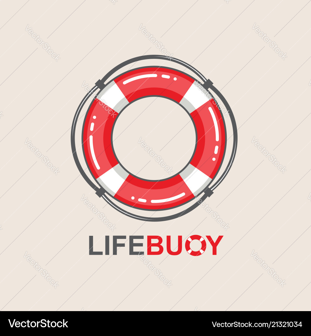 Lifebuoy design element Royalty Free Vector Image