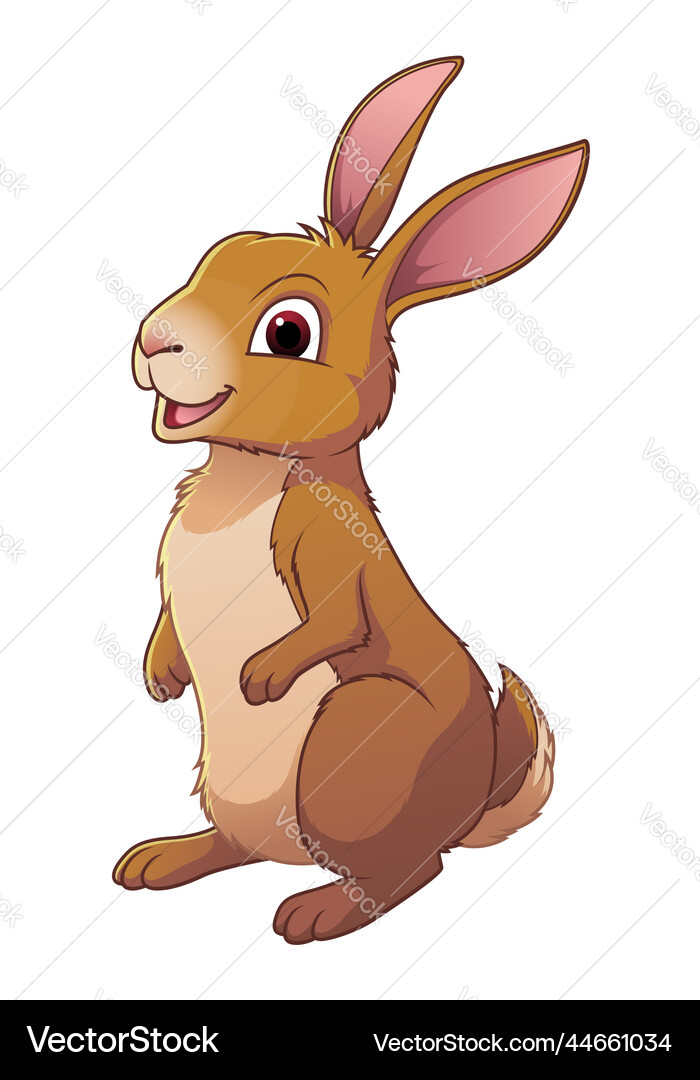 Little belgian hare cartoon animal Royalty Free Vector Image