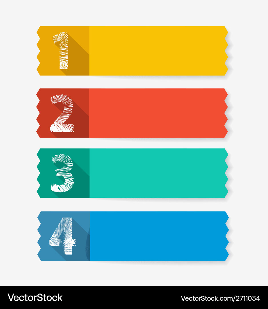 Numbered banners Royalty Free Vector Image - VectorStock