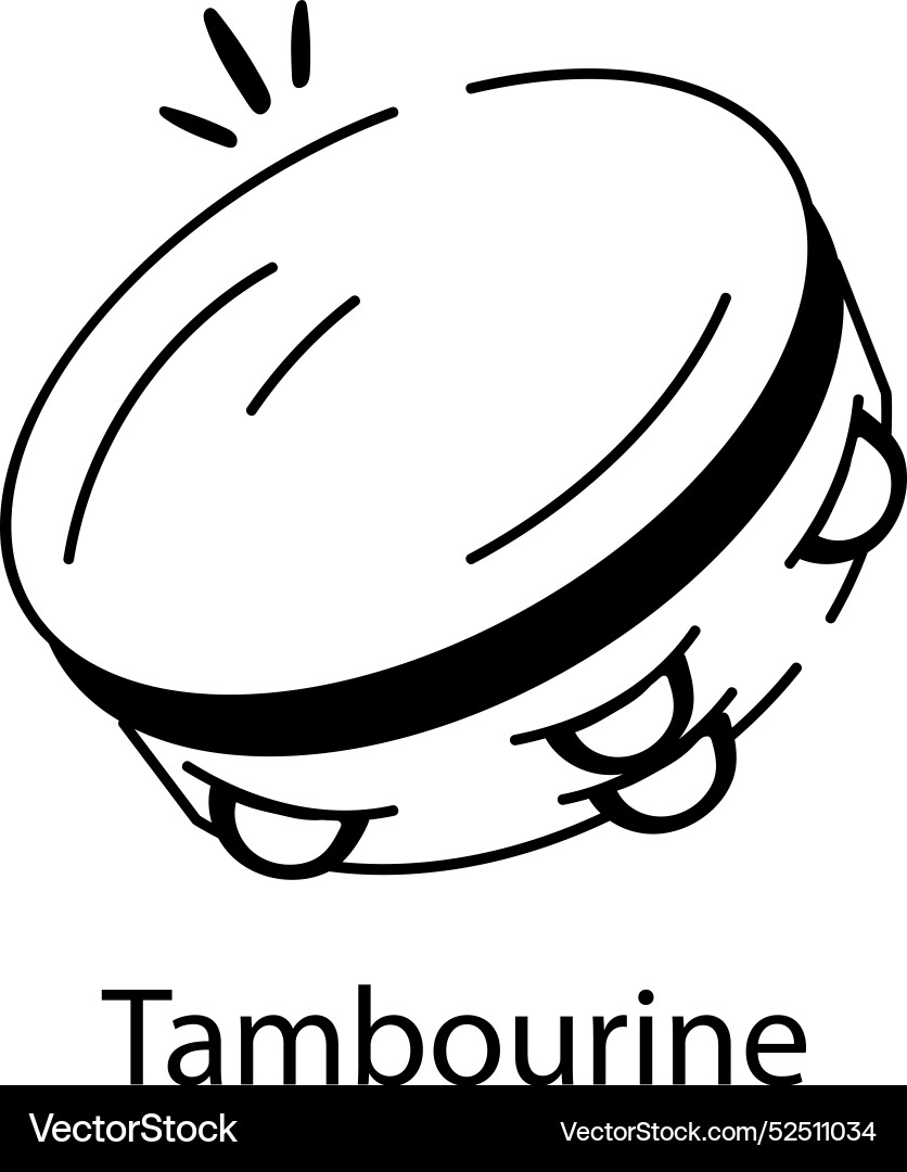 Tambourine Royalty Free Vector Image - VectorStock