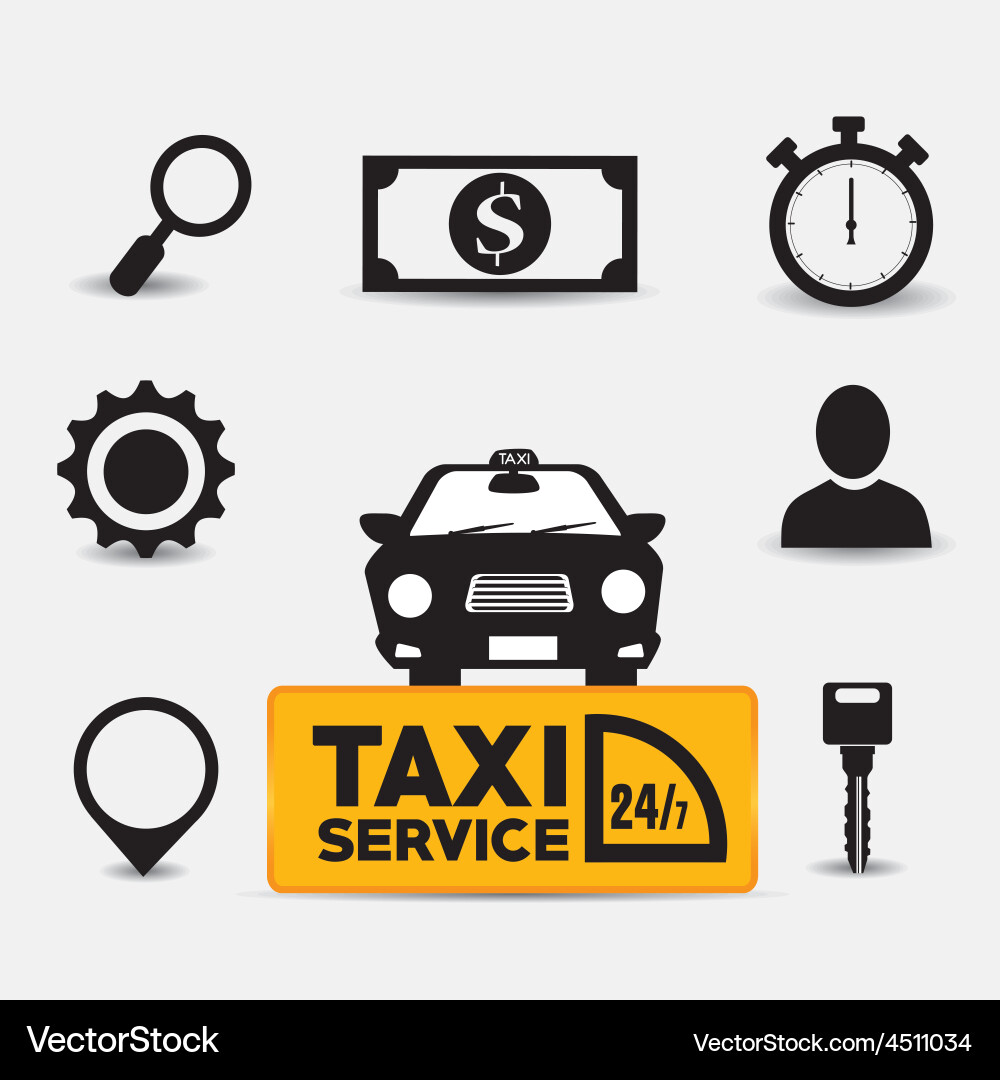 Taxi design Royalty Free Vector Image - VectorStock
