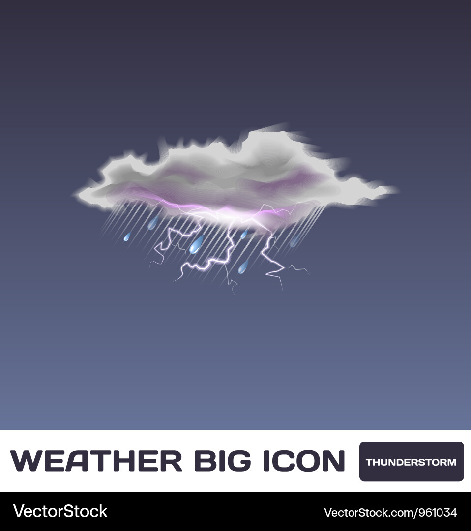 Thunderstorm icon Royalty Free Vector Image - VectorStock
