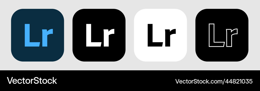 App icon adobe lightroom Royalty Free Vector Image
