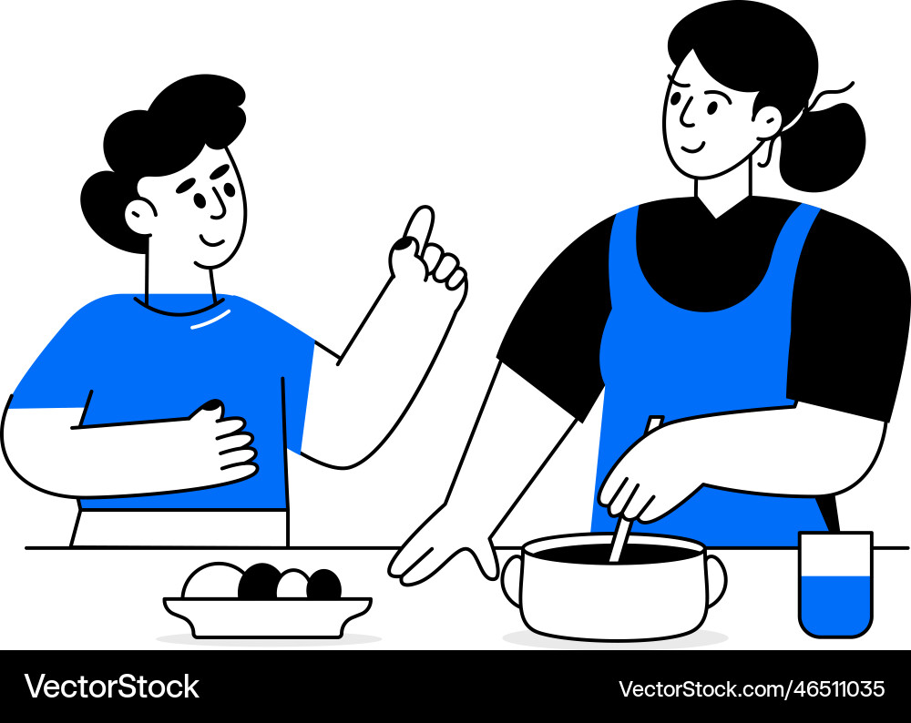 Baking teacher Royalty Free Vector Image - VectorStock