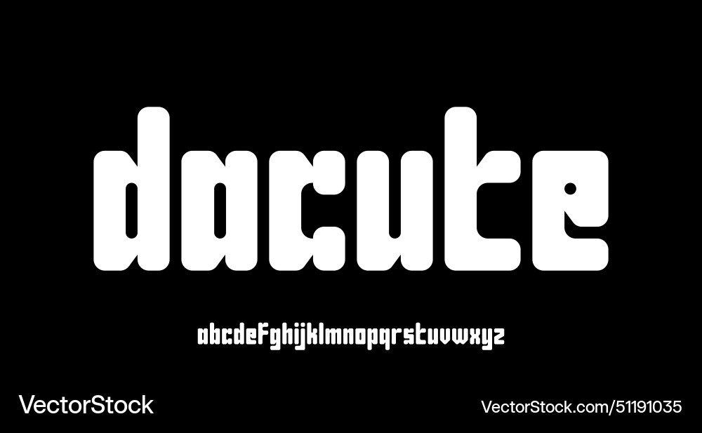 Bold fun cute urban font alphabet typeset Vector Image