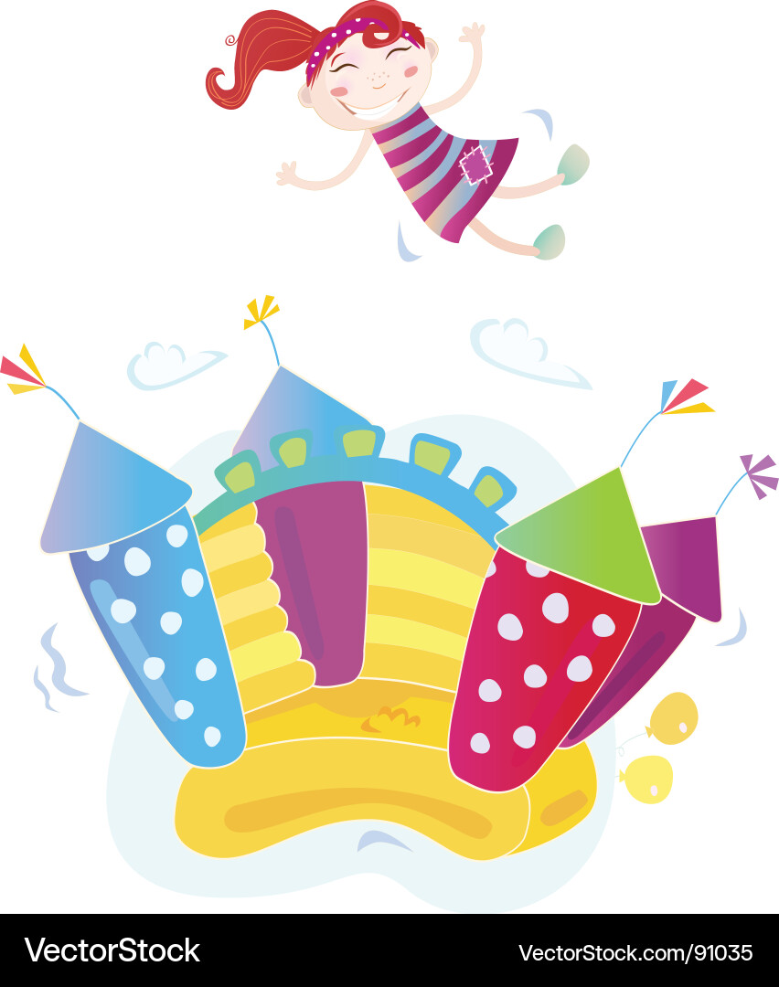 Bouncy castle Royalty Free Vector Image - VectorStock