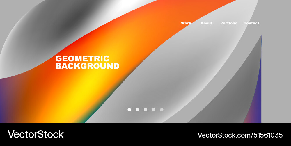 Dynamic flowing shapes concept design composition Vector Image