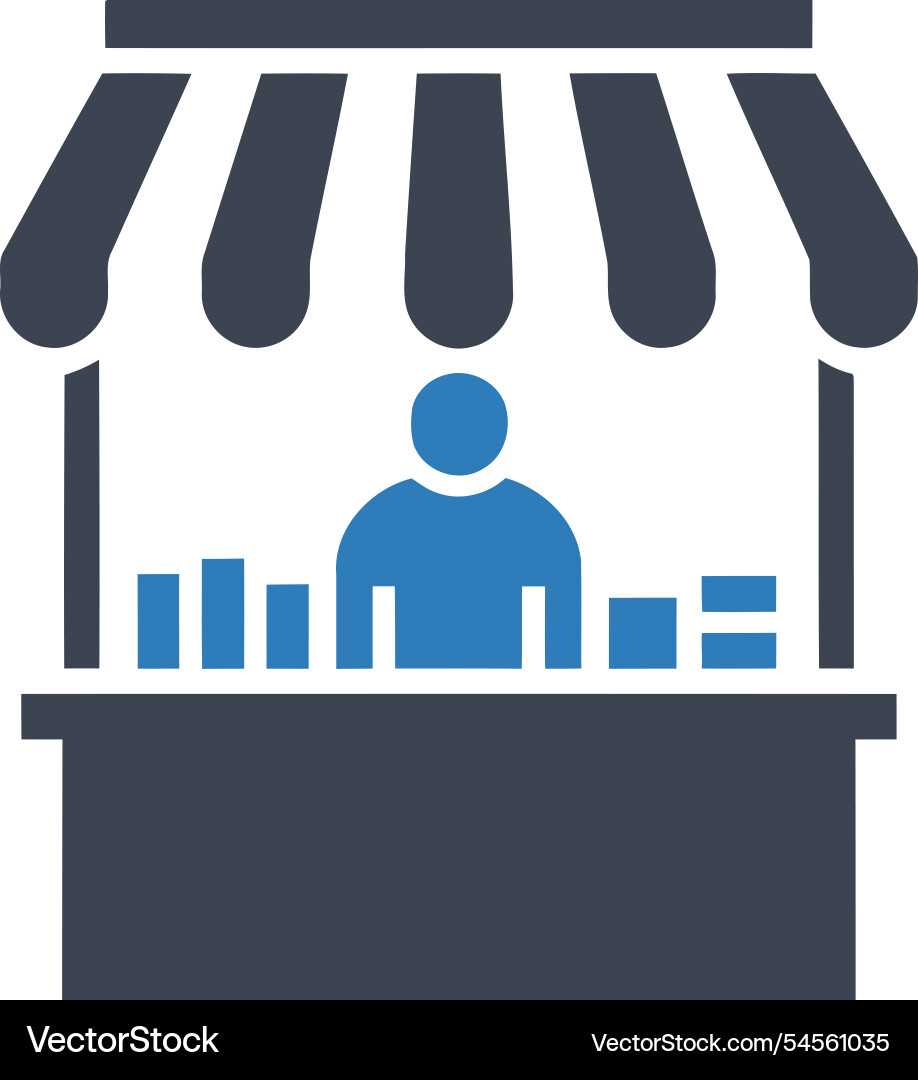 Market stall icon Royalty Free Vector Image - VectorStock