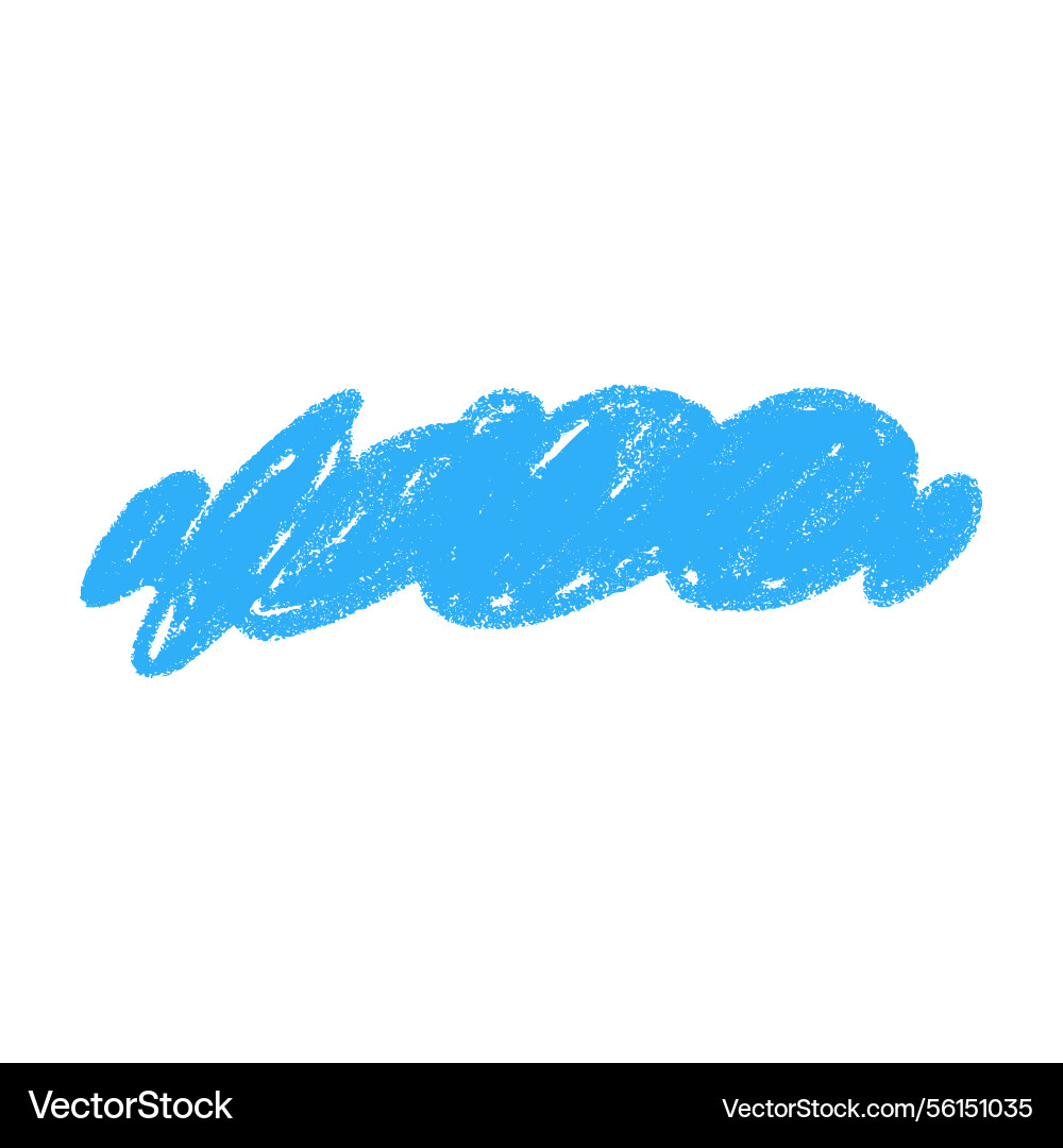 Pastel crayon clouds with chalky texture Vector Image