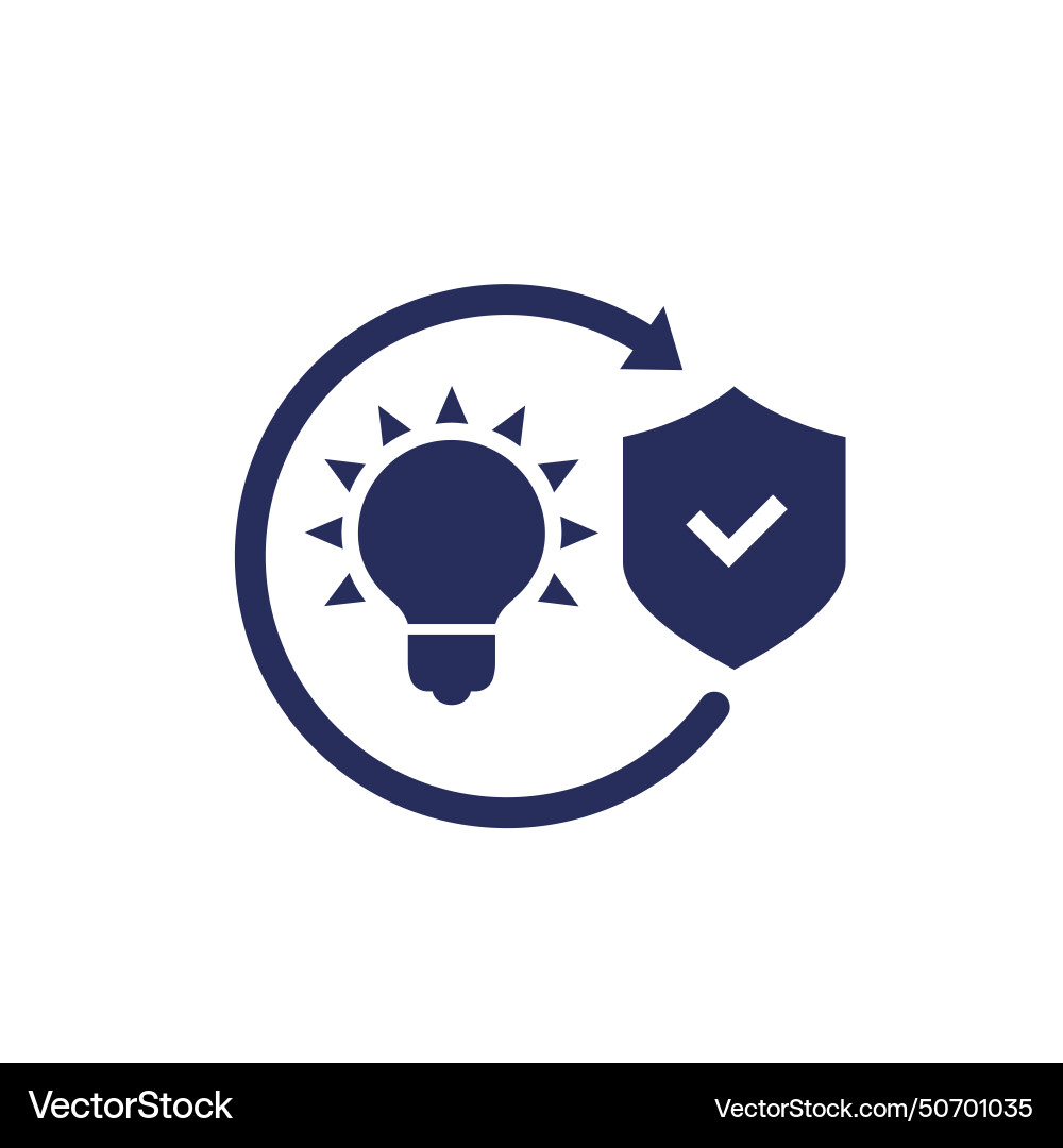 Patent protection protect ideas icon Royalty Free Vector