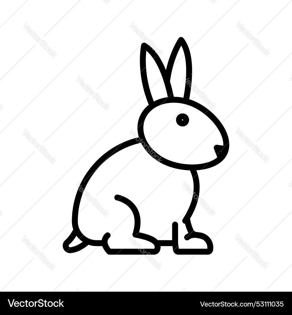 Rabbit icon Royalty Free Vector Image - VectorStock