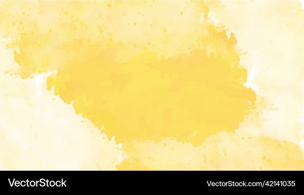 Yellow watercolor background for your design Vector Image
