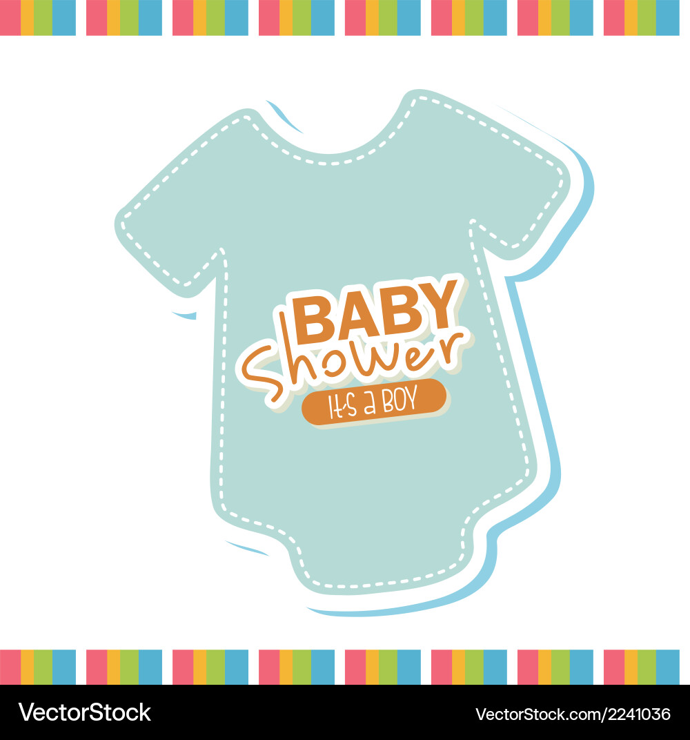 Baby shower design over white background Vector Image