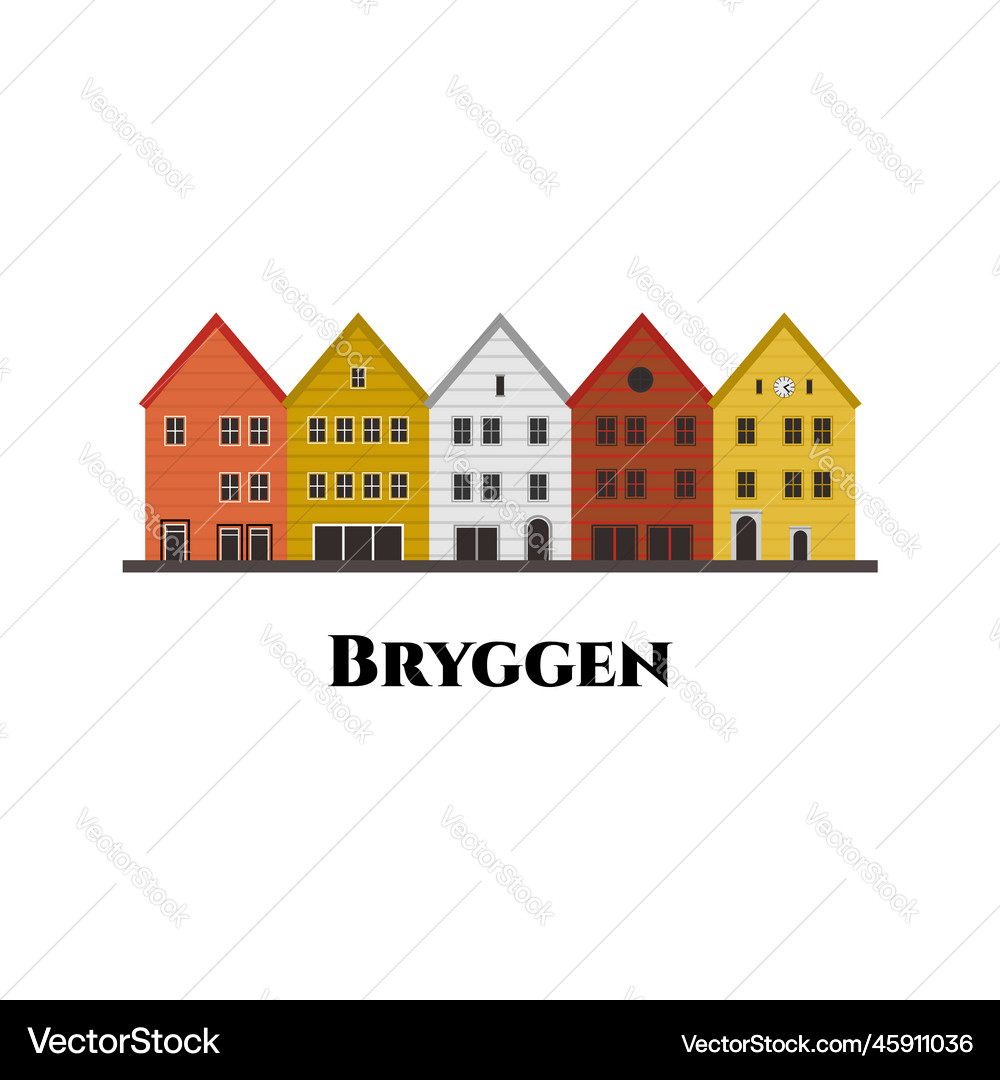 Bergen Norway Icon Vector Images (92)