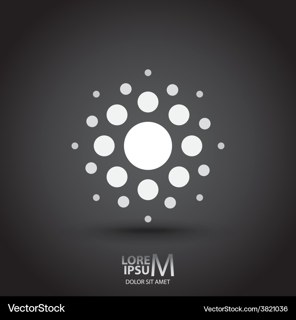 Dotted logo Royalty Free Vector Image - VectorStock