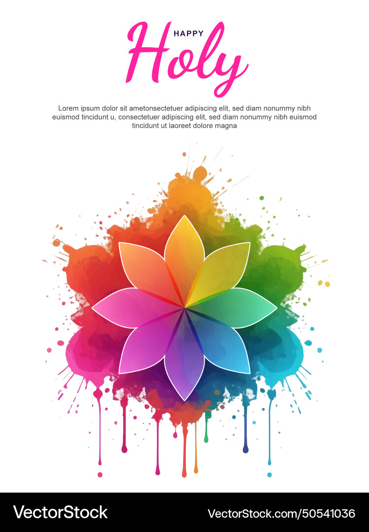Happy holi background Royalty Free Vector Image