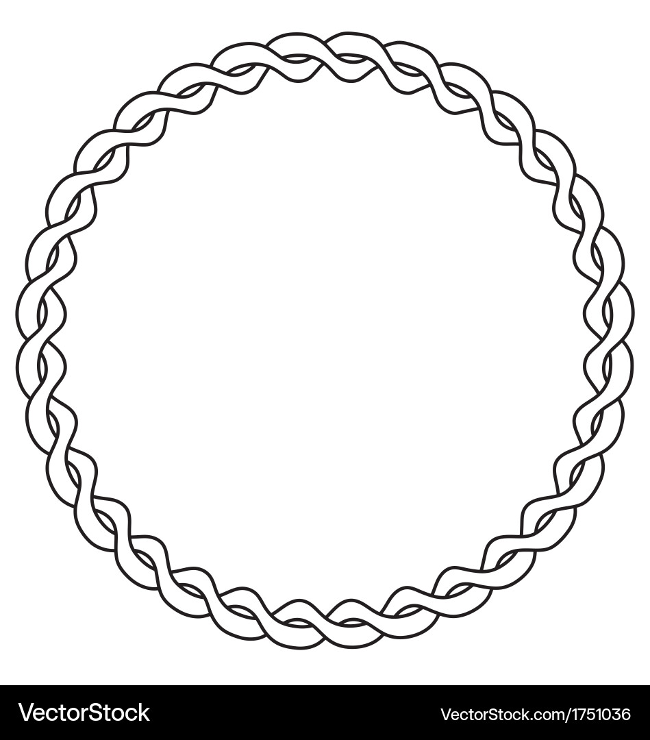 Rope circle Royalty Free Vector Image - VectorStock