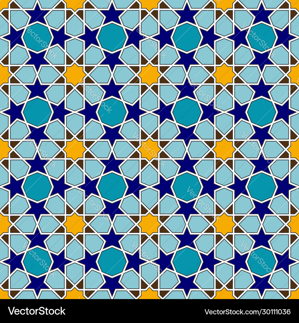 Traditional colorful arabic seamless pattern Vector Image