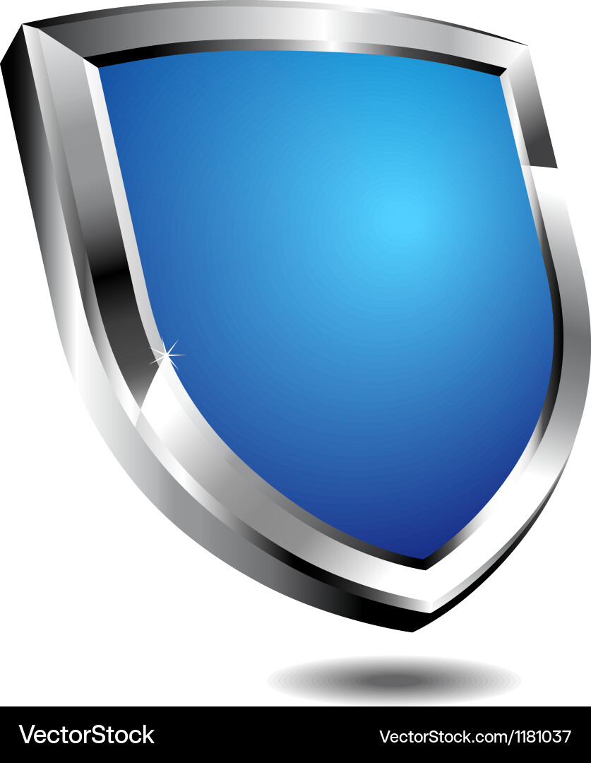 Modern blue shield Royalty Free Vector Image - VectorStock