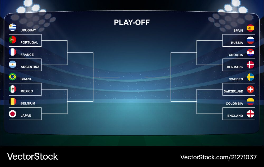 Playoff tournament bracket Royalty Free Vector Image