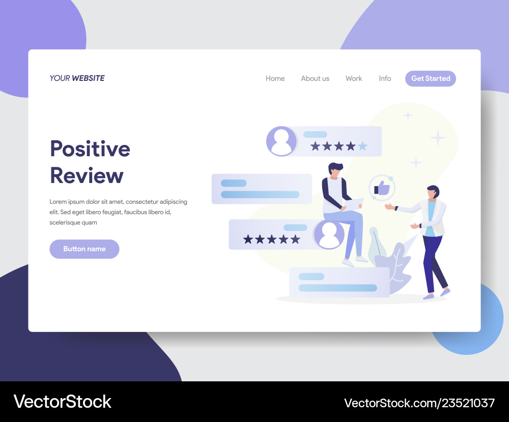 Positive review concept Royalty Free Vector Image