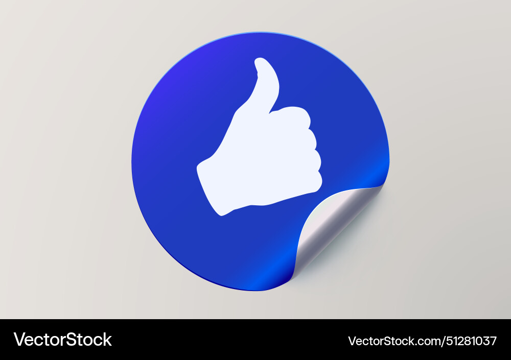 Red sticker and like symbol best choice Royalty Free Vector