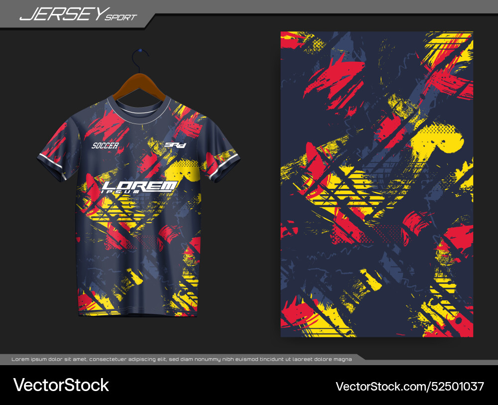 Sports geometric racing jersey design Royalty Free Vector