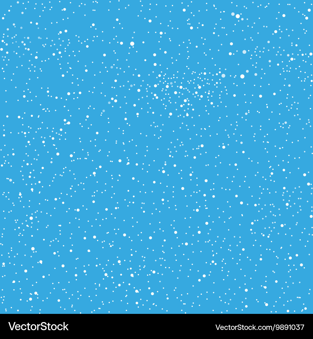 White snow falling on blue background Royalty Free Vector