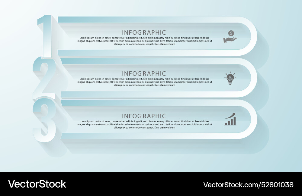 3d design template for infographics Royalty Free Vector