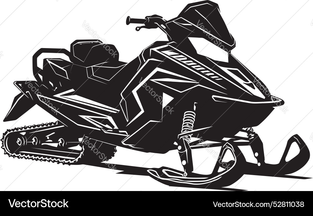 Alpine rush man riding snowmobile logo snow Vector Image