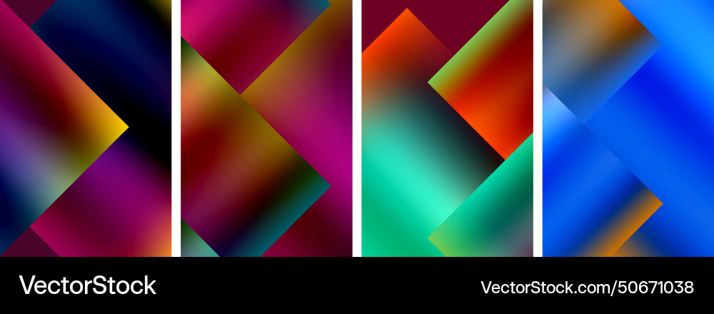 Colorful metal square abstract poster backgrounds Vector Image