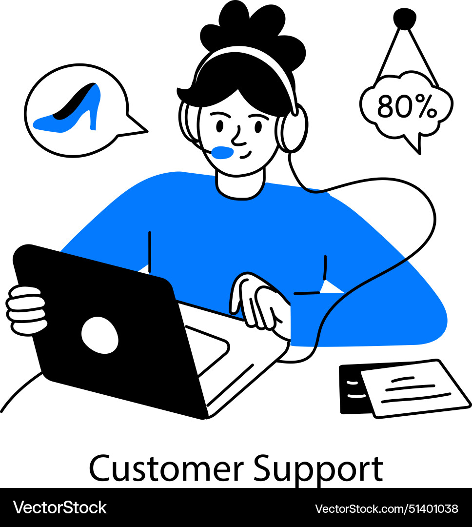 Customer support Royalty Free Vector Image - VectorStock