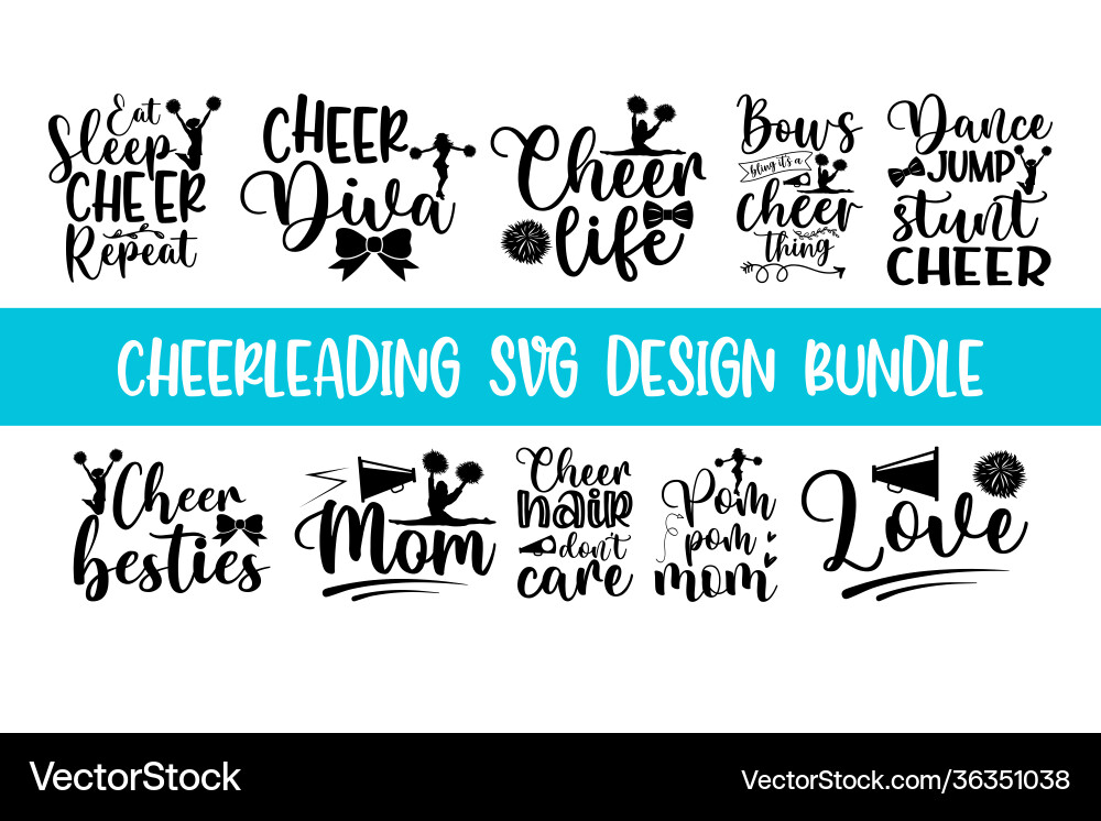 Inspiring Cheerleading Quotes Royalty Free Vector Image