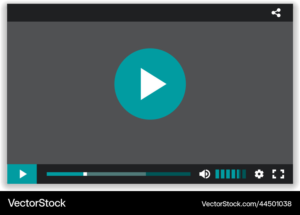 Media Player Screen Interface Mockup Royalty Free Vector