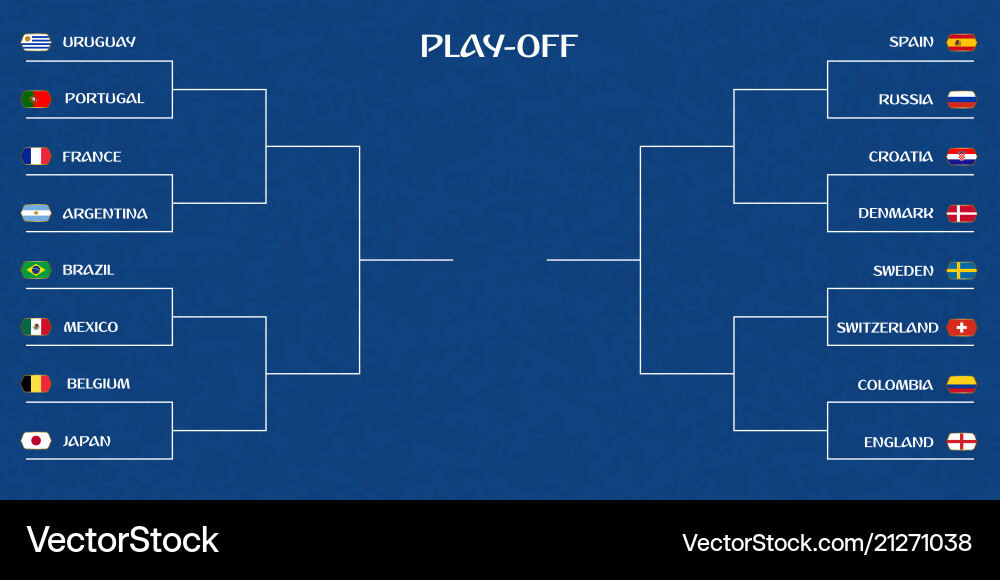 Playoff tournament bracket Royalty Free Vector Image