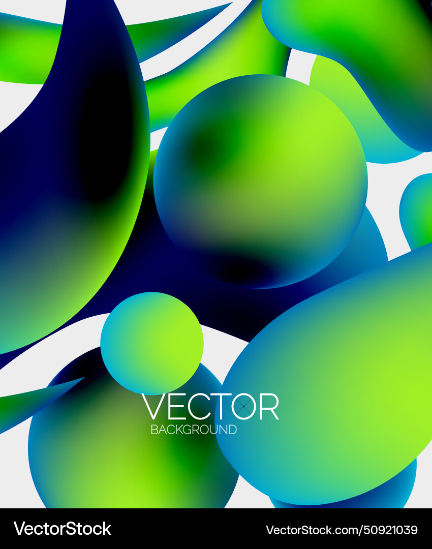 Abstract liquid bubble background Royalty Free Vector Image