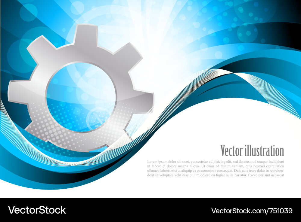 Background with gear Royalty Free Vector Image